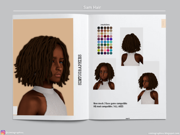 Sims 4 Sam Hair (ALL AGES) - The Sims Game