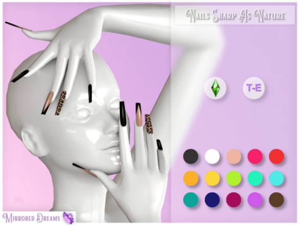 Sims 4 Nails Sharp As Nature - The Sims Game
