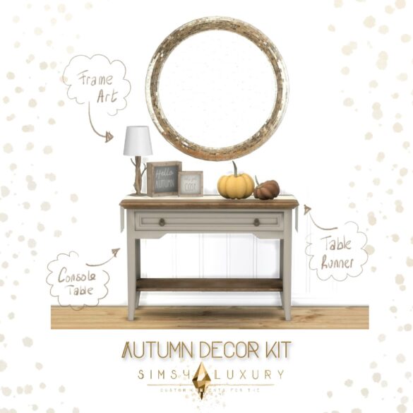 Sims 4 Autumn decor kit by Sims4 Luxury - The Sims Game
