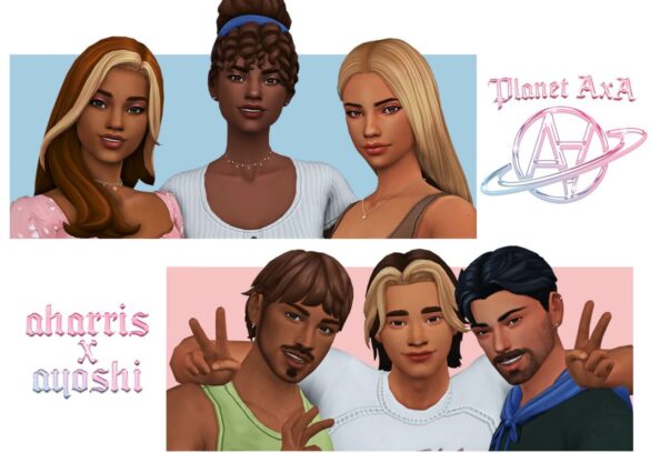AxA 2021: Planet AxA 50+ CAS Items - The Sims Game