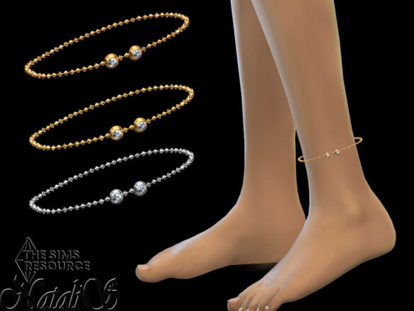Sims 4 Bezel crystal chain anklet - The Sims Game