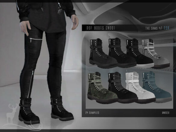 Sims 4 Boots GN001 by DanSimsFantasy - The Sims Game