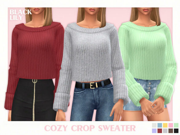 Sims 4 Cozy Crop Sweater - The Sims Game
