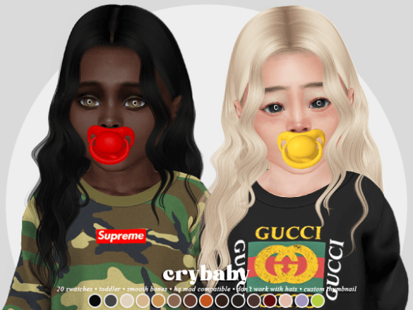 crybaby - levitating hair (anto) - toddler f - The Sims Game