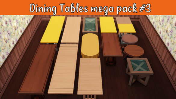 Sims 4 dining tables megapack 3 - The Sims Game