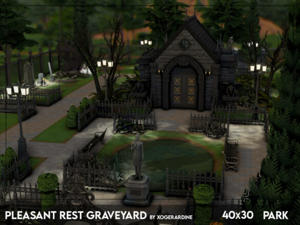Sims 4 Pleasant Rest Graveyard by xogerardine from TSR - The Sims Game