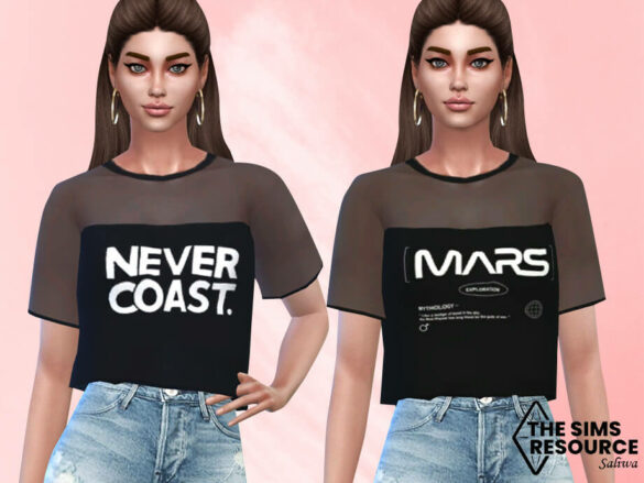 Sims 4 Top Lace Crop Tops - The Sims Game