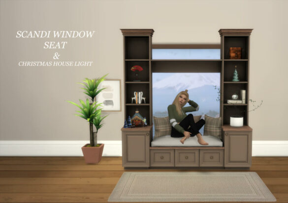 Scandi Window Seat Christmas House Light Leo Sims - The Sims Game