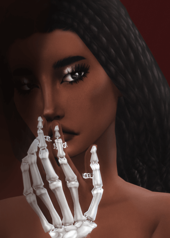 Sims 4 skeleton hand accessory bellassims - The Sims Game