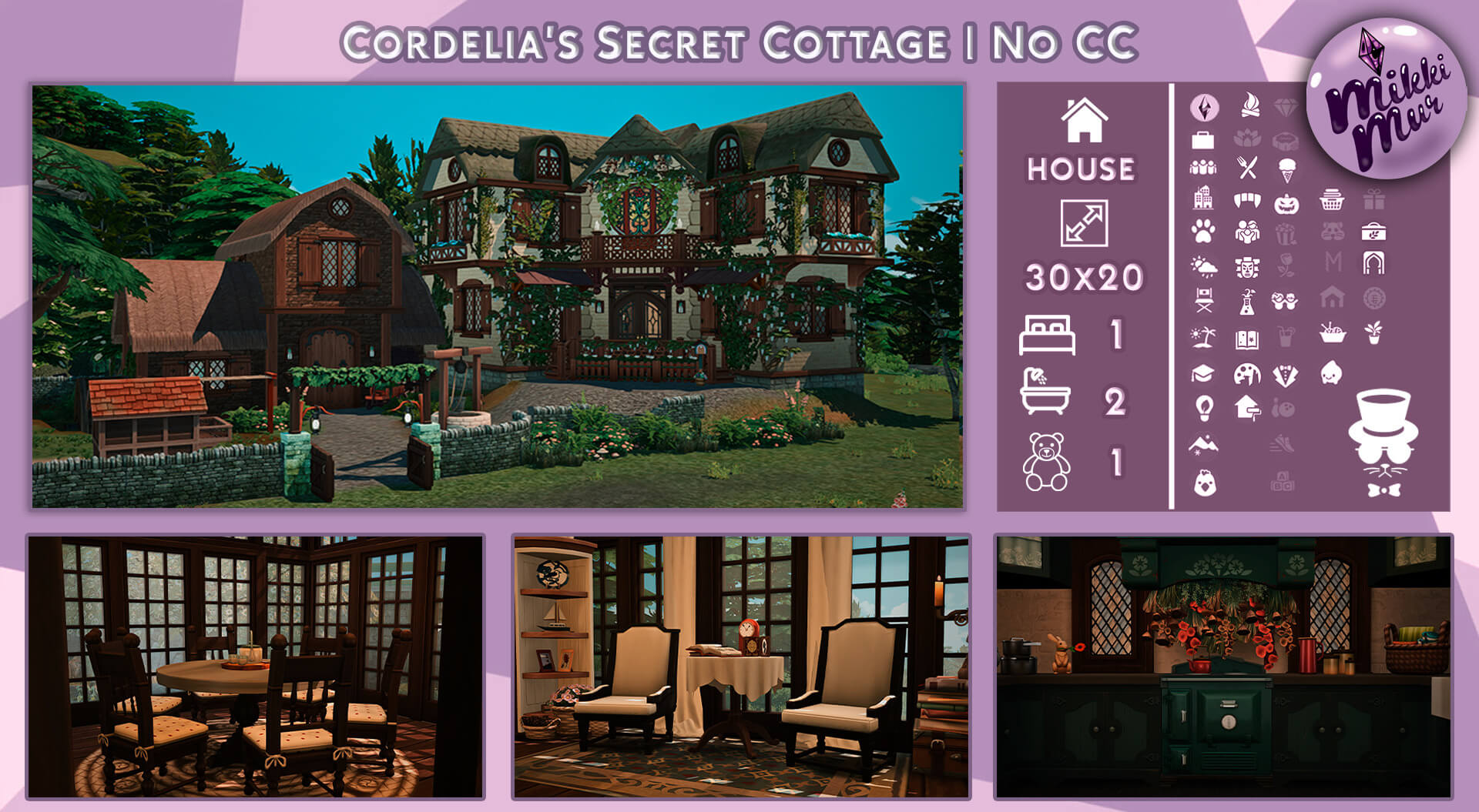 Sims 4 cordelias secret cottage sims 4 build - The Sims Game