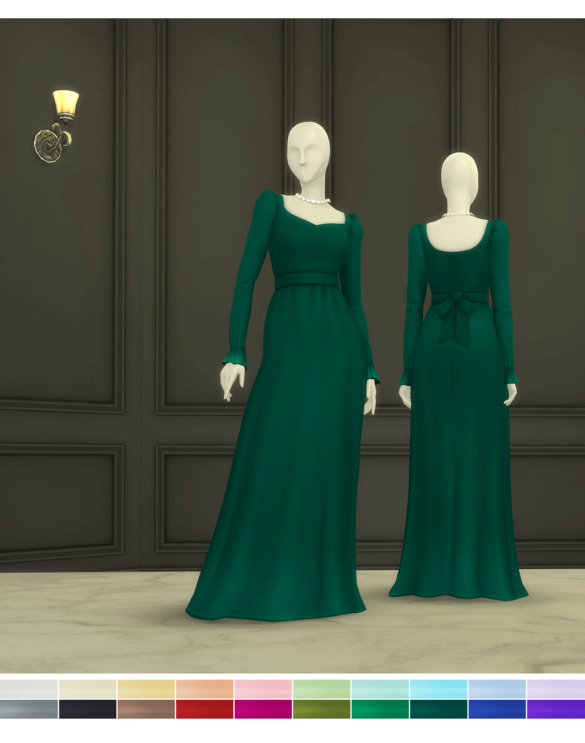 Sims 4 pure gown 20 color - The Sims Game