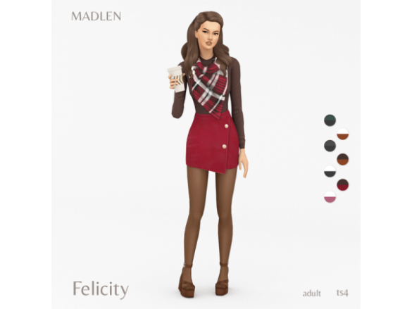 The Sims 4 Felicity Outfit by Madlen - The Sims Game