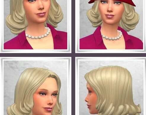 Sims 4 first kiss hair by joliebean - The Sims Game