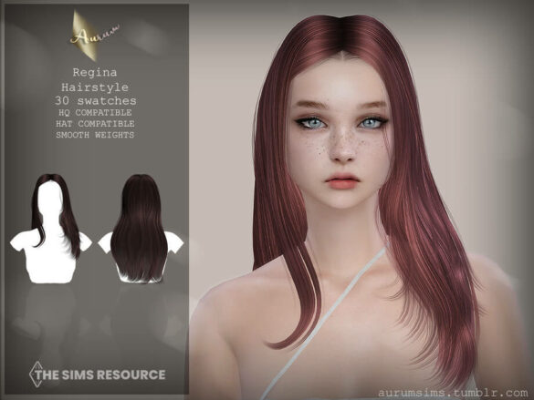 The Sims 4 Regina Hairstyle by AurumMusik - The Sims Game