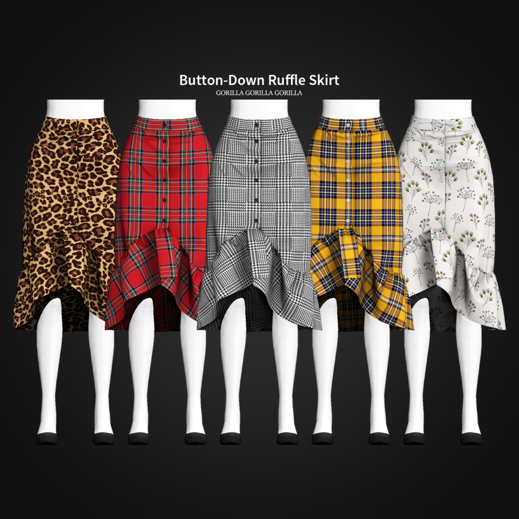 The Sims 4 button down ruffle skirt - The Sims Game