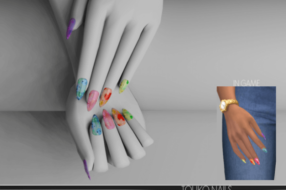 LOLLIPOP NAILS TWO VERSIONS RECOLOR ACCS - The Sims Game