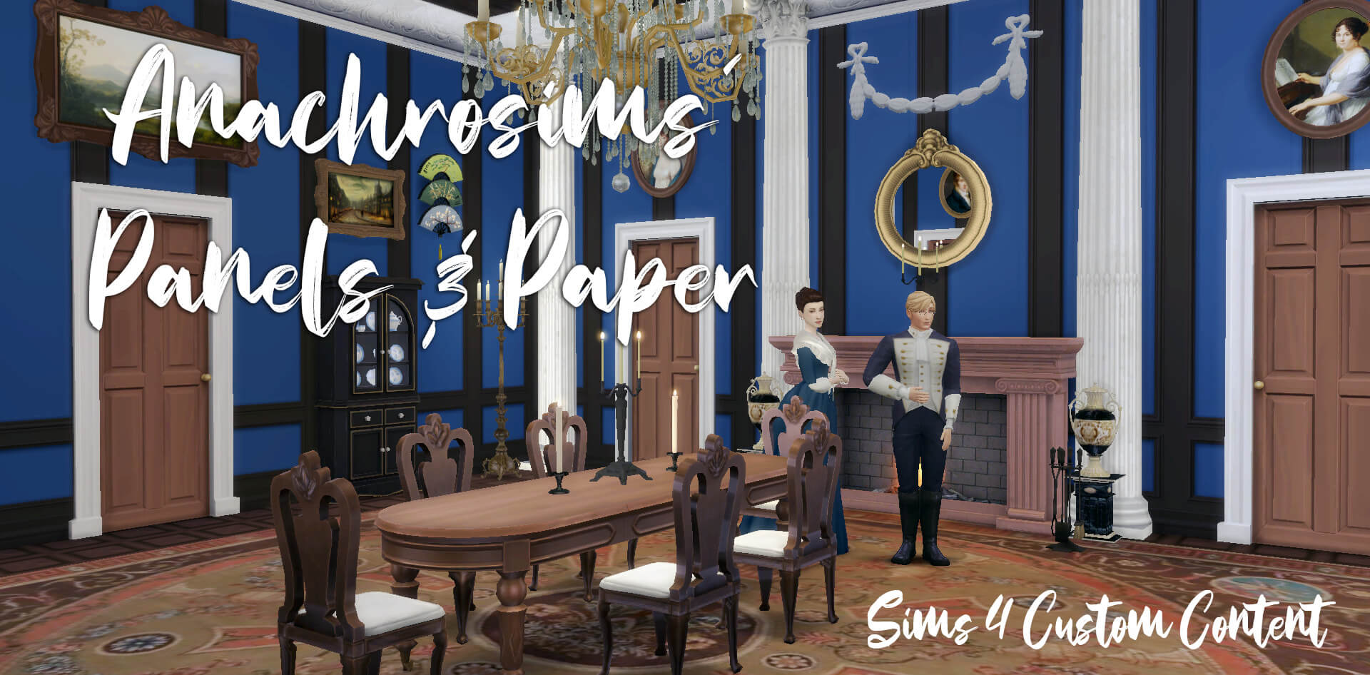 The Sims 4 ts4cc panels paper in 3 color types - The Sims Game