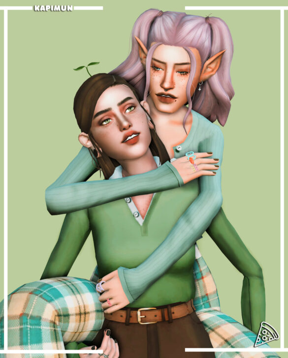 The Sims 4 friends poses 2 - The Sims Game
