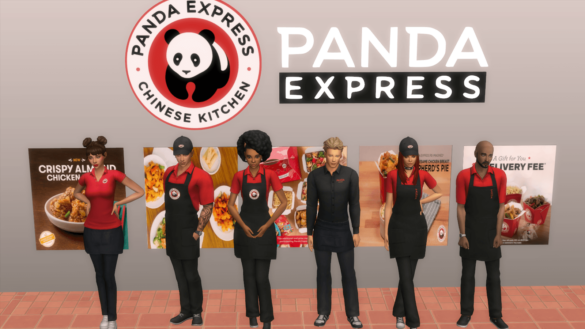 Panda Express Uniform + Hat - The Sims Game