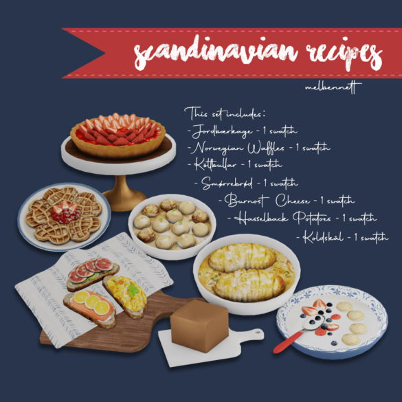 Sims 4 Scandinavian Recipes Collection - The Sims Game