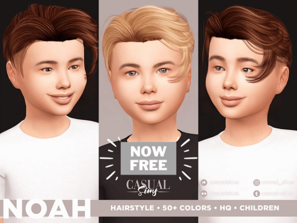 Noah Hair Now available for Free - The Sims Game