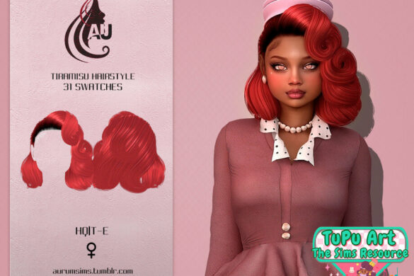 TuPu Art Collab - Raye Hairstyle - The Sims Game