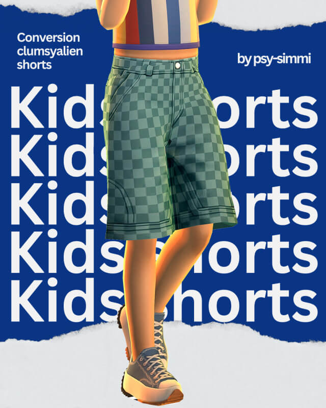 Conversion shorts for child - The Sims Game