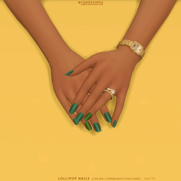 LOLLIPOP NAILS TWO VERSIONS RECOLOR ACCS - The Sims Game