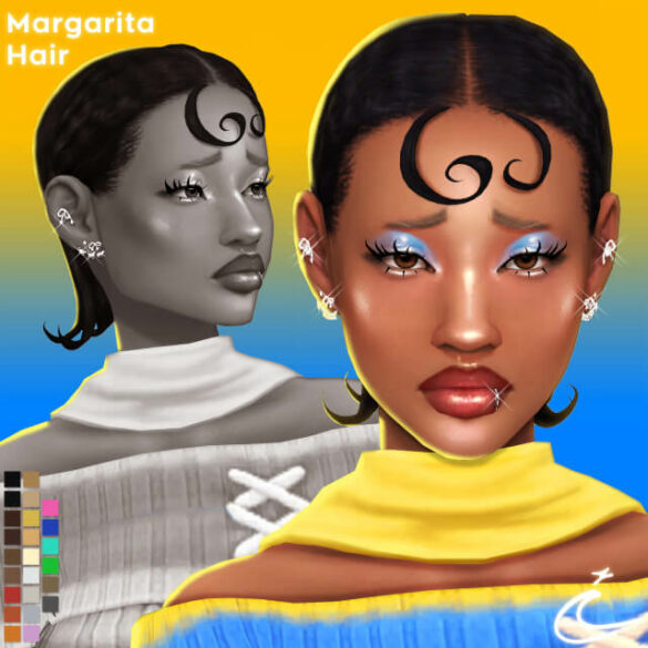 MARGARITA HAIR BY IMVIKAI - The Sims Game